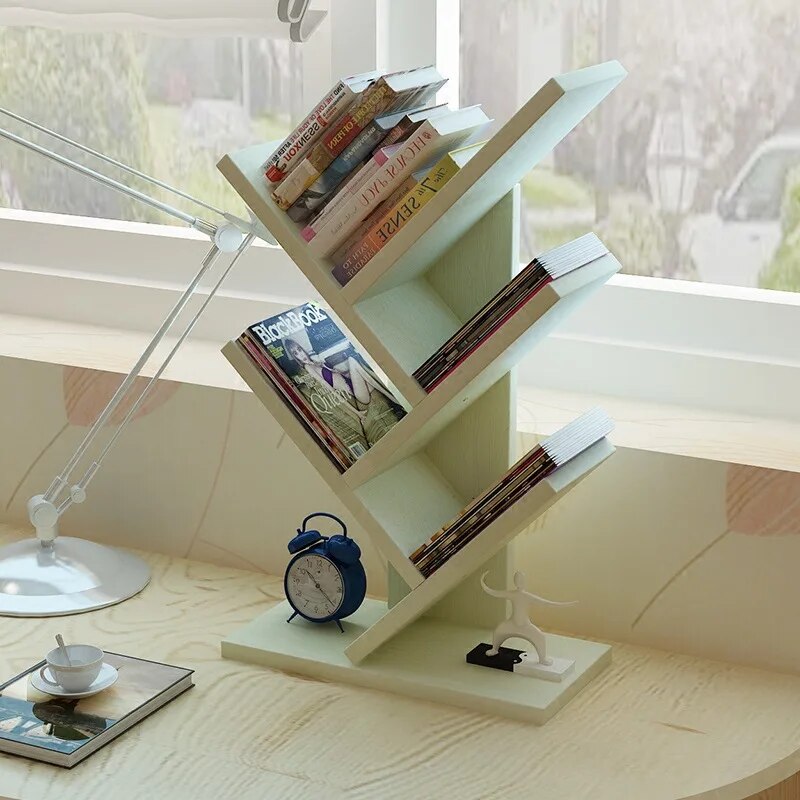 Tree Shaped Bookshelf with Multi-Grid Storage – MEEU